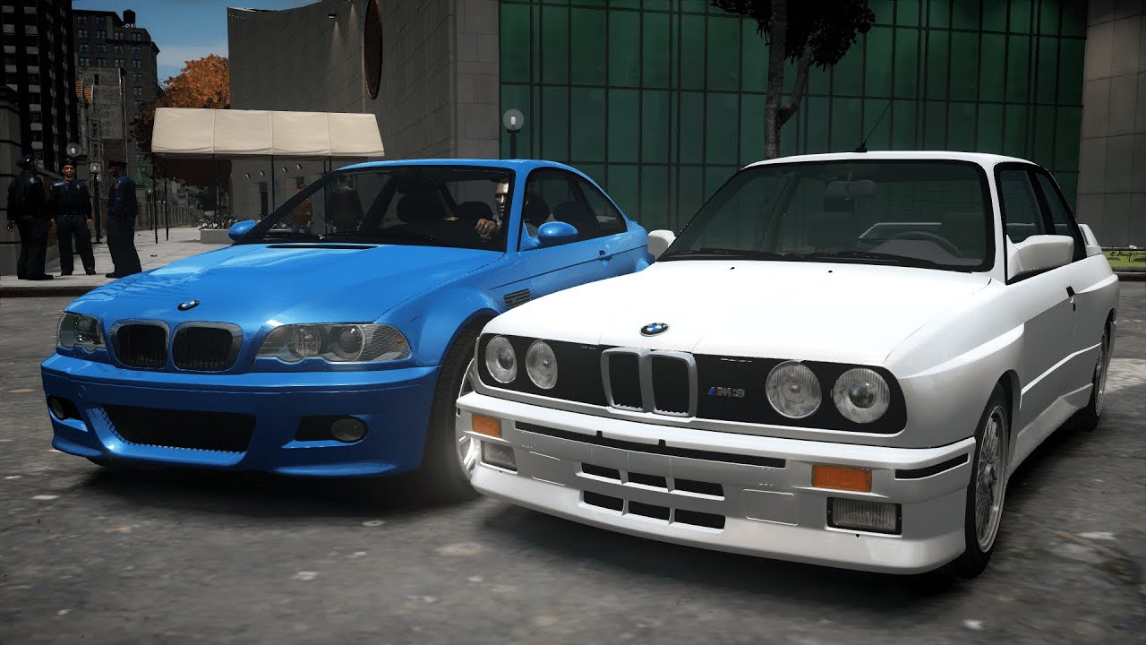 GTA IV 1991 BMW M3 E30 & 2005 BMW M3 E46 - YouTube
