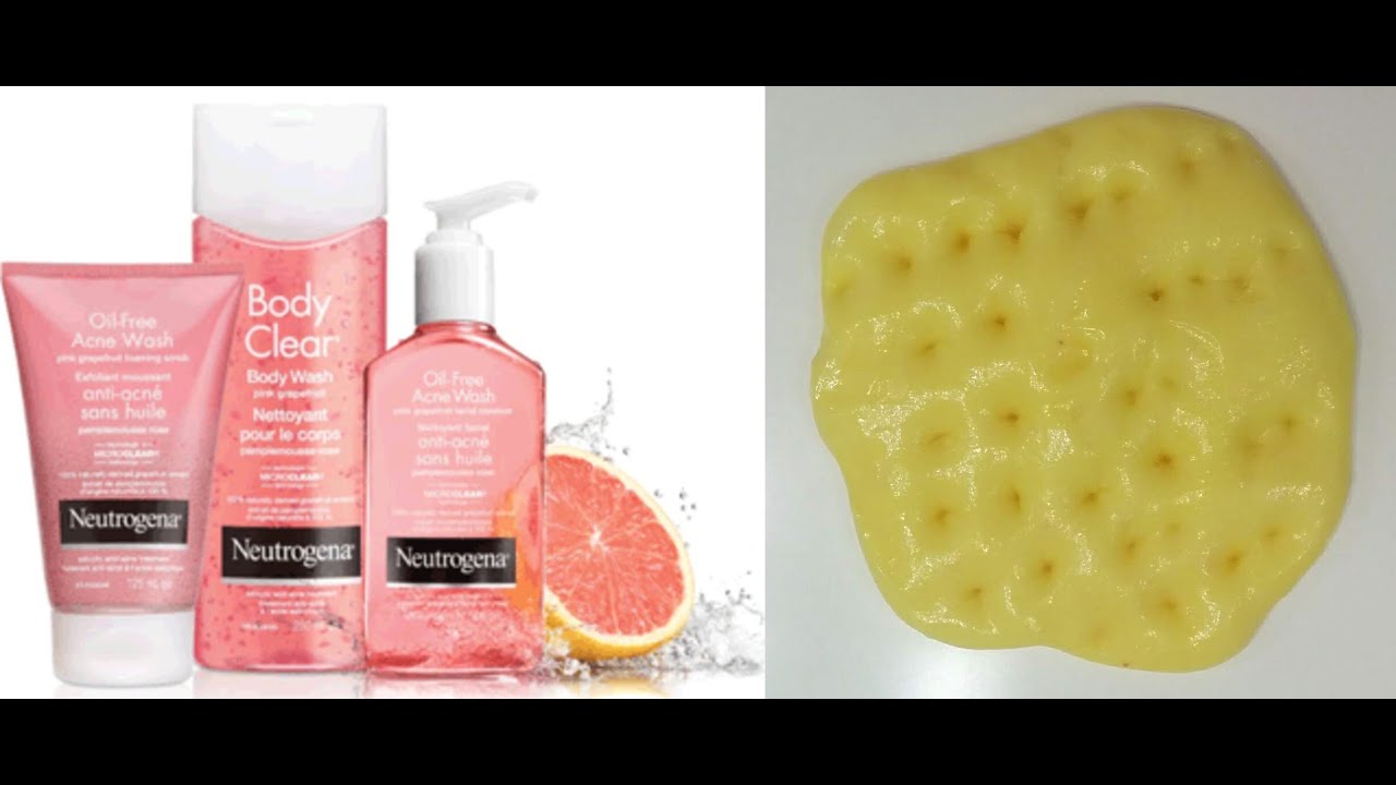 Satisfying Slime: Yellow color with Neutrogena acne wash - YouTube