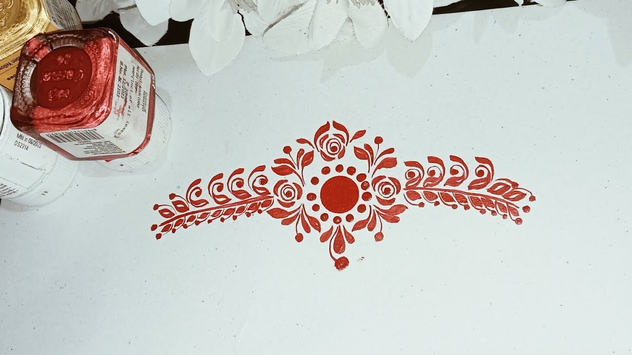 Simple bridal forehead kalka design### - YouTube