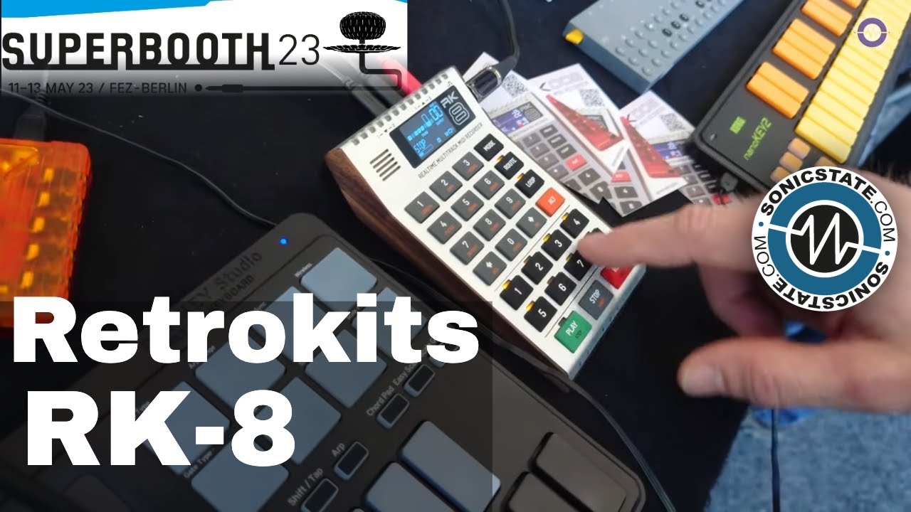 Superbooth 2023: Retrokits - RK-8 - Calculator Sized 8 Track MIDI Sequencer Based on the MMT-8 ...