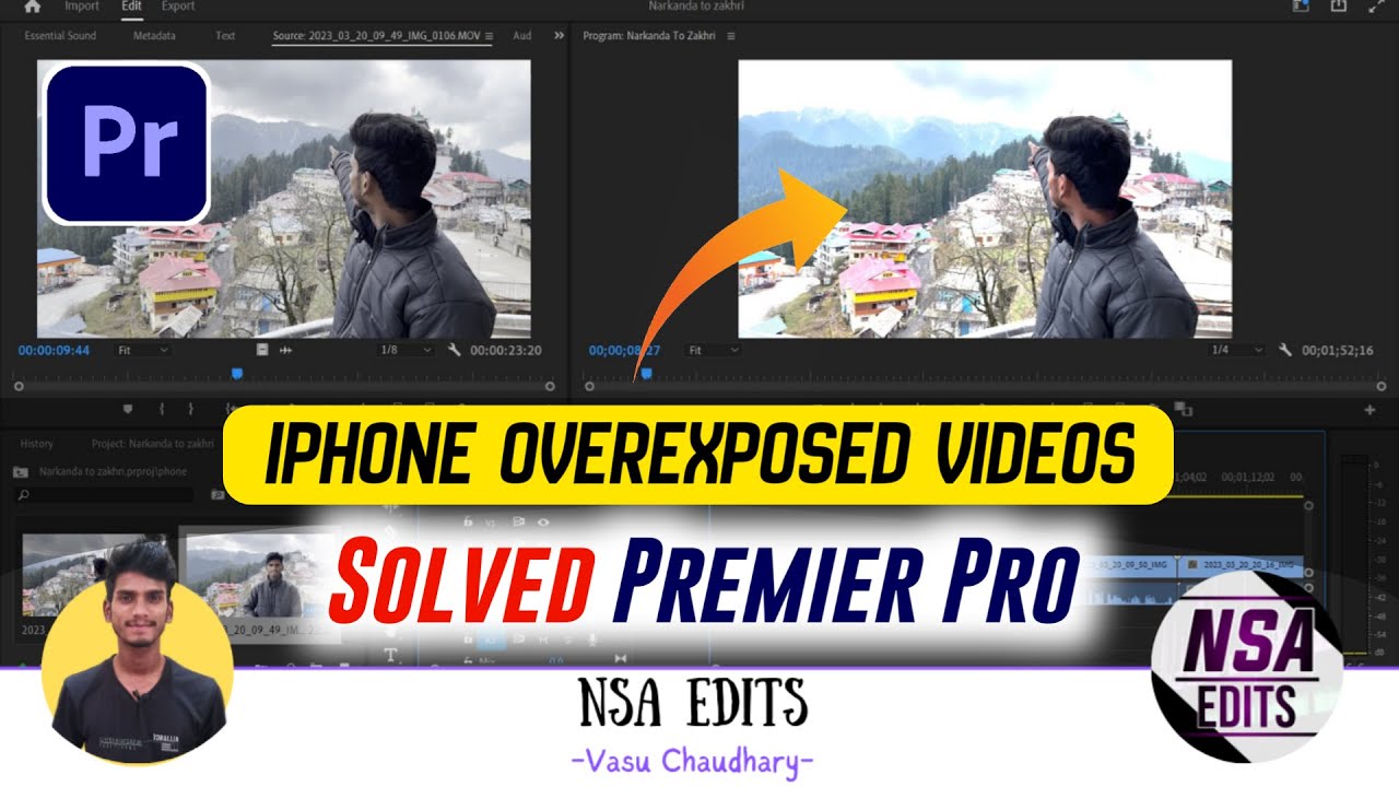 How to Solve Overexposed Videos in Premiere Pro | iPhone HDR Video ...
