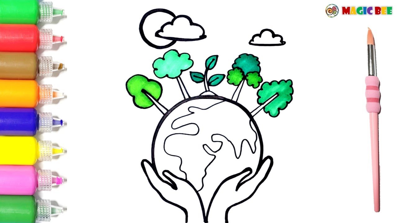 World Day Drawing | How to Draw World Drawing | Simple Drawing #64 ...