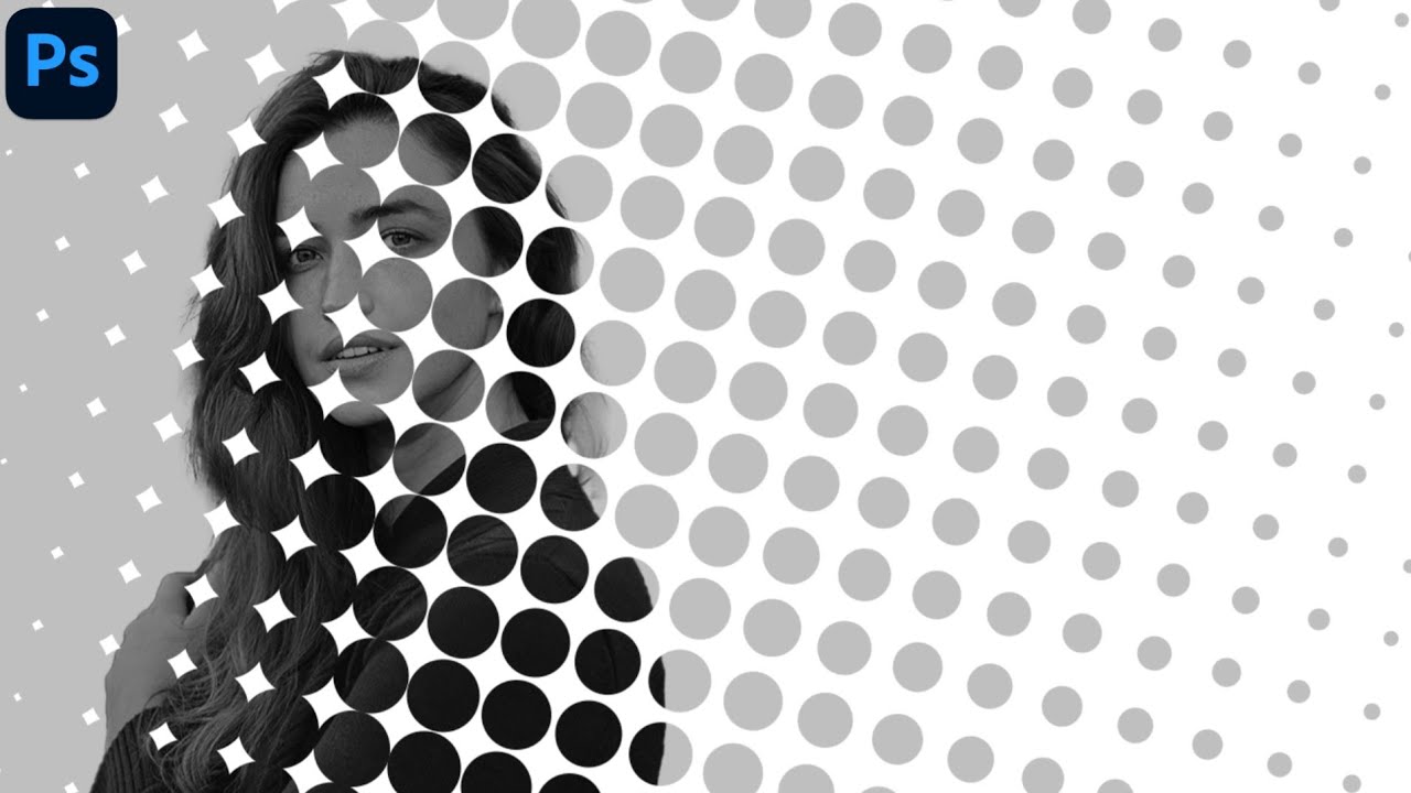 Dotted Color Halftone Effect In Photoshop - YouTube