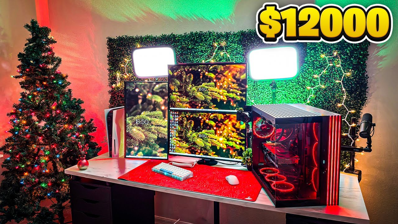 I Built the ULTIMATE $12000 Christmas Gaming Setup! - YouTube
