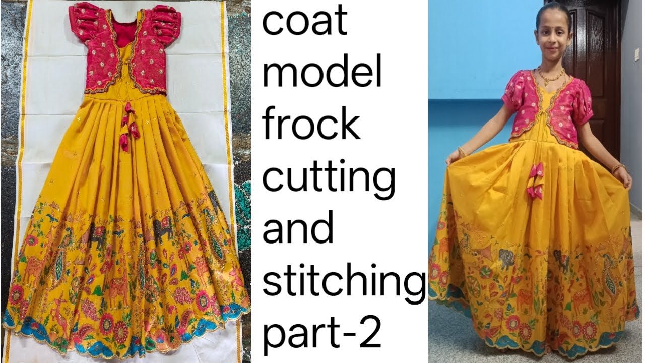 Coat model frock cutting and stitching part-2👗 - YouTube