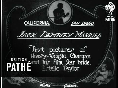 Jack Dempsey Married (1925) - YouTube