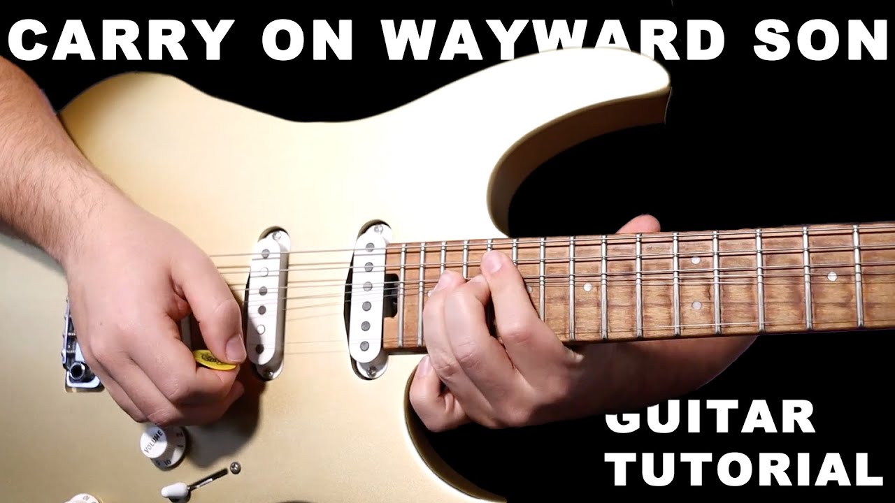 'Carry on Wayward Son' Electric Guitar Solo Tutorial with Tabs 🎸 - YouTube