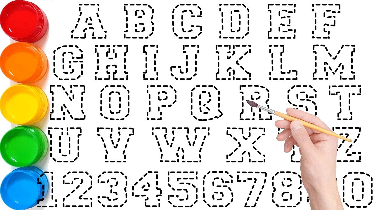 ABC Alphabet A to Z & Numbers Drawing and Painting | Easy Art for Kids ...