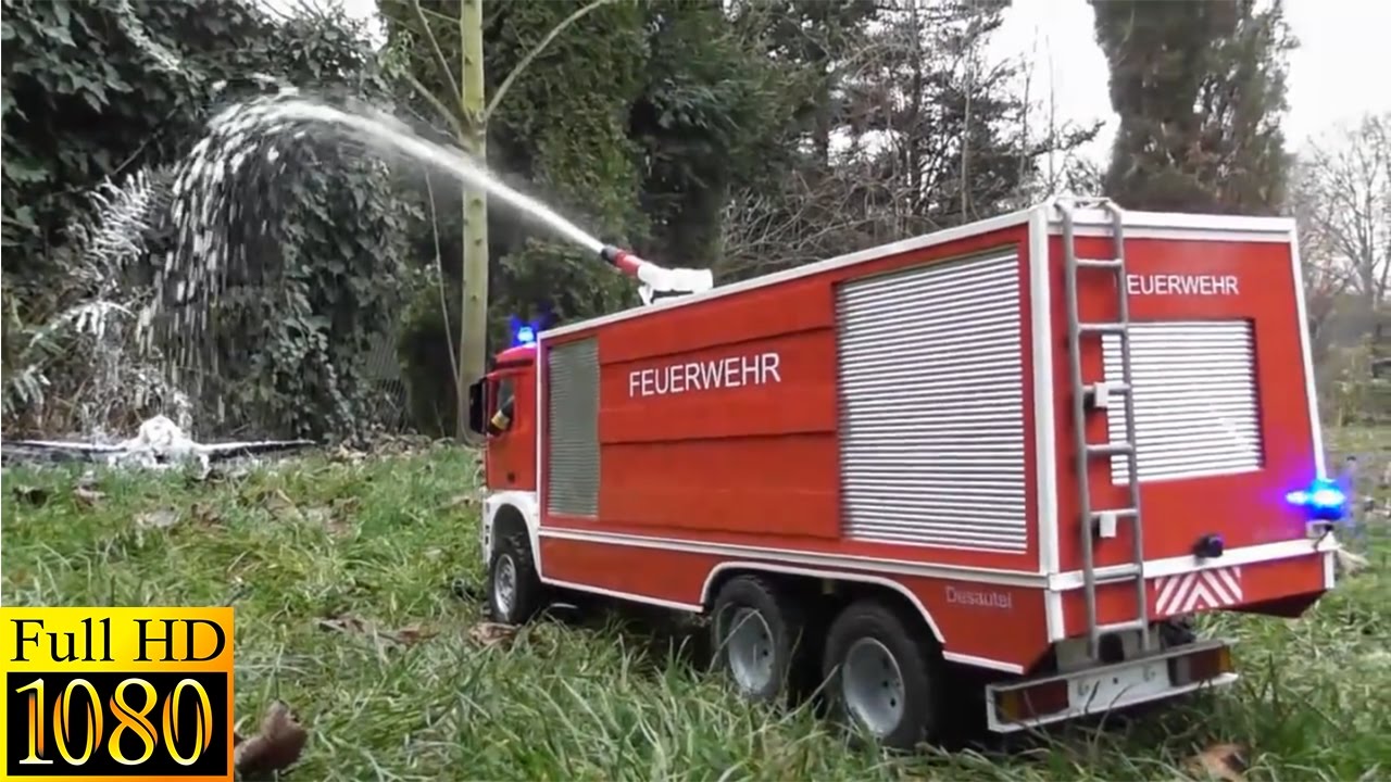 R C NEW FIRE TRUCK IN ACTION, GTLF 10 000 RC FIRE ENGINE NEW!!! - YouTube