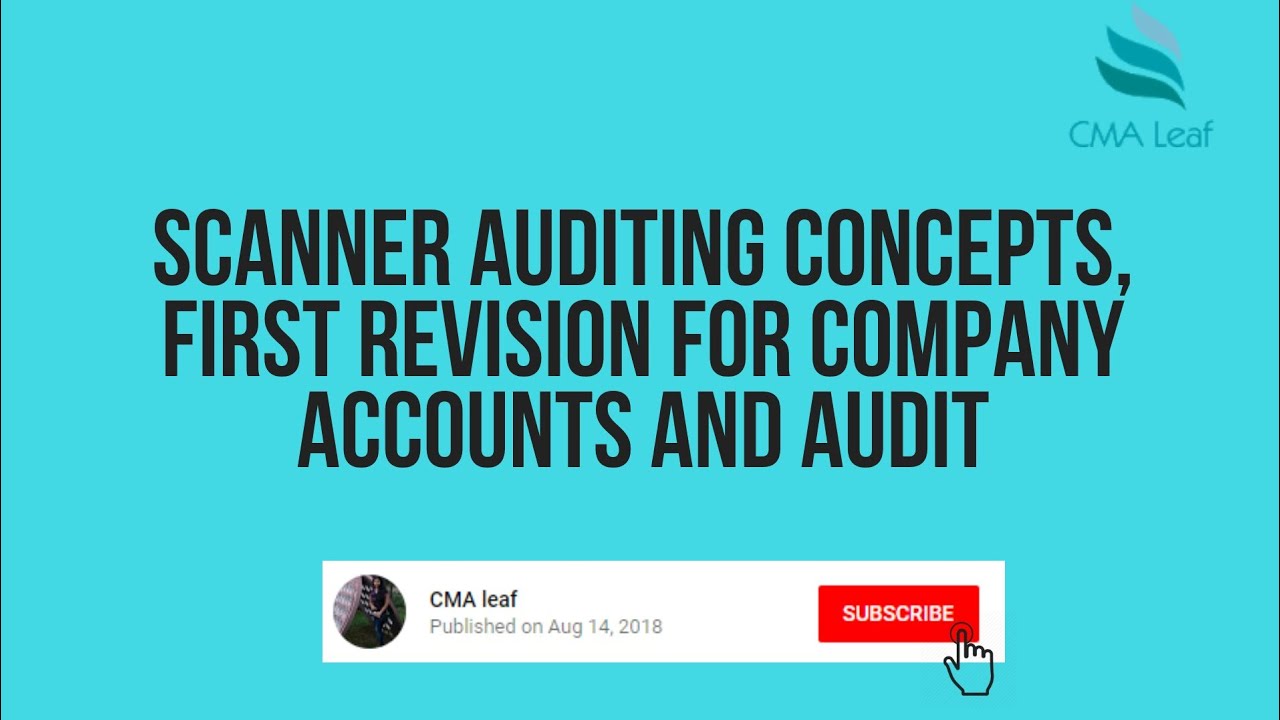 Scanner Auditing Concepts, first revision for company accounts and ...