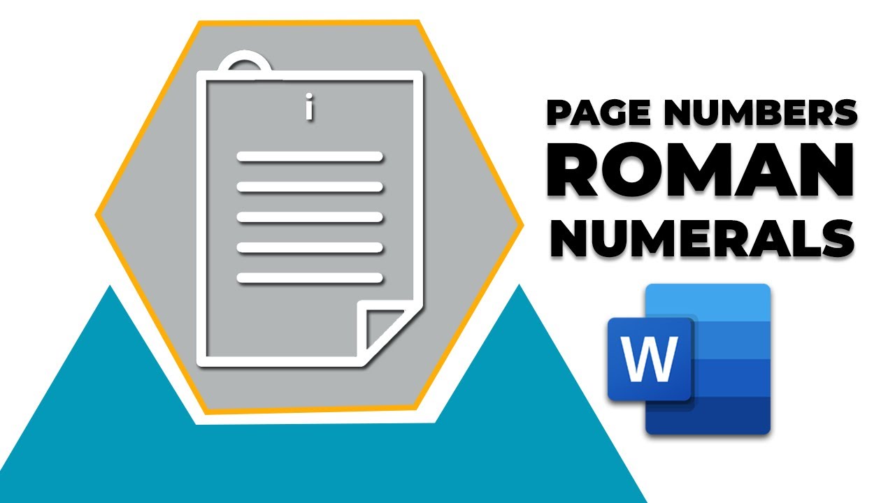 How to start page numbers with roman numerals - YouTube