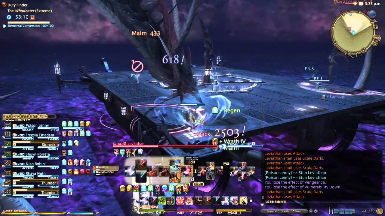 FFXIV ARR PS4 - Leviathan EX - WAR POV (MT) - YouTube