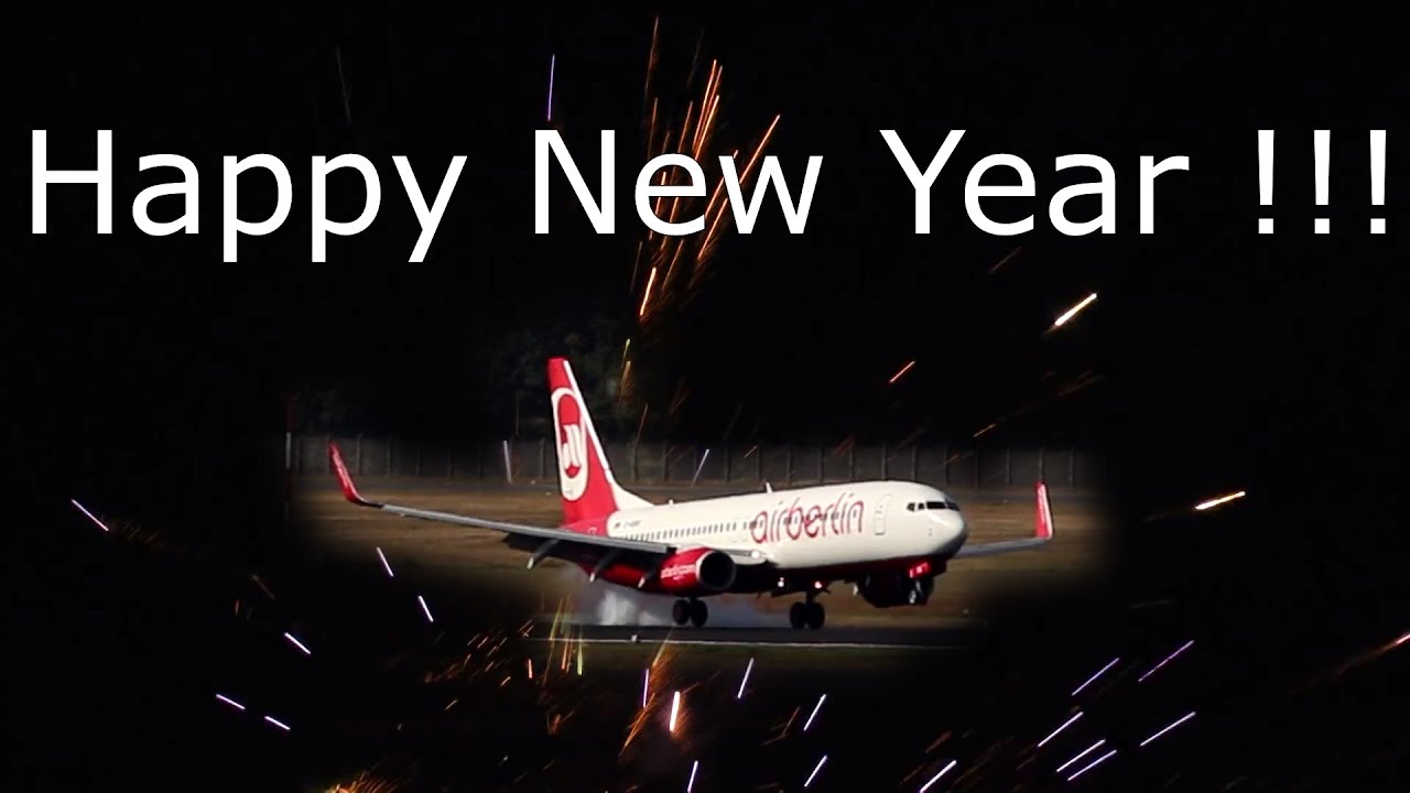 |Happy New Year !!!| AirBerlin Boeing 737 landing @ Berlin Tegel - YouTube