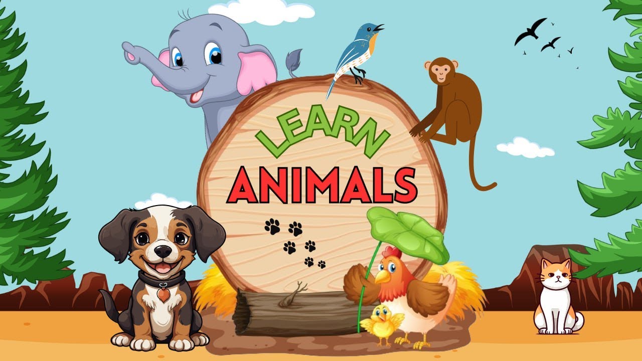 Animal Names for Kids | Animals Sounds - Educational Videos For Kids ...