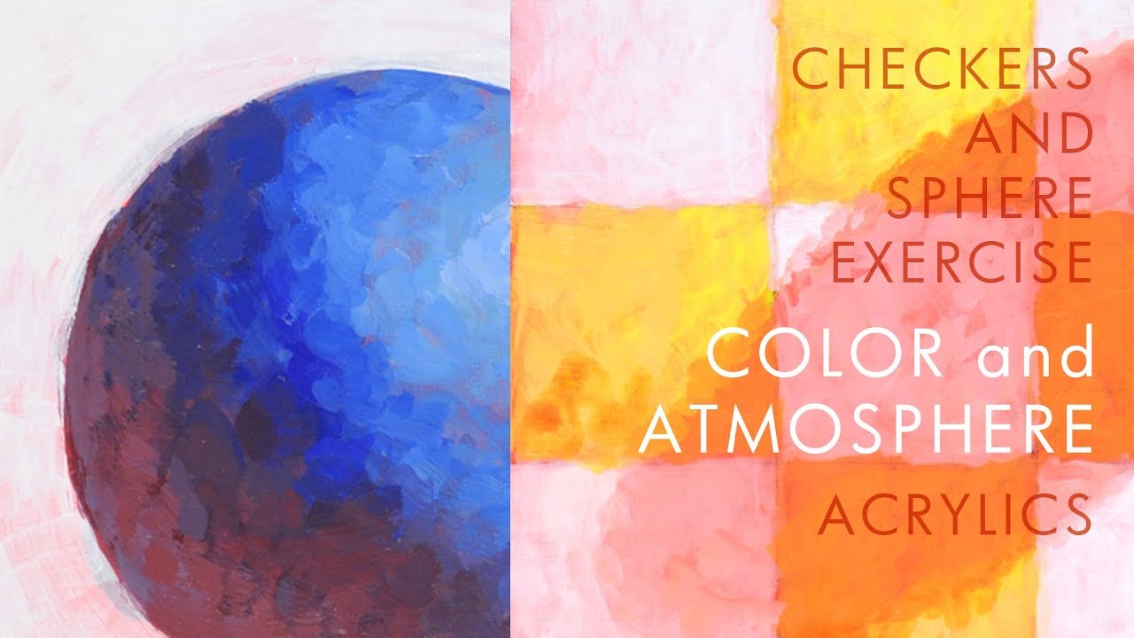 Sphere and Checkerboard Exercise-Color Acrylics - YouTube