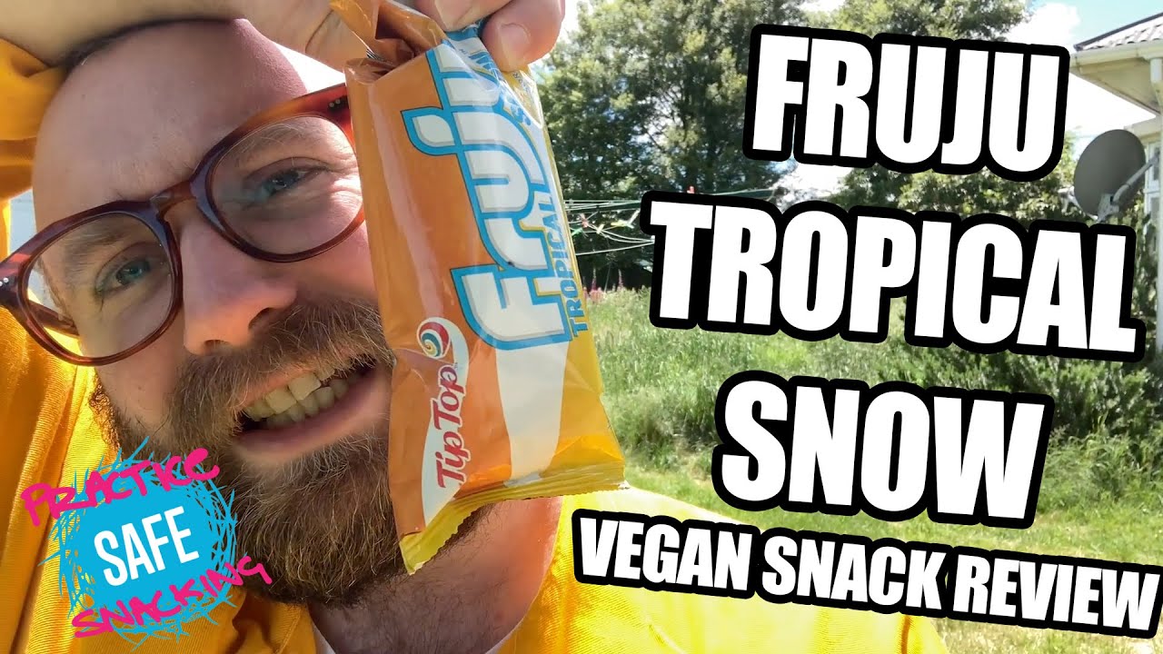 Practice SAFE Snacking - Fruju Tropical Snow - VEGAN SNACK REVIEW - YouTube