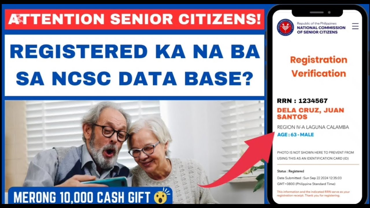 PAANO MALALAMAN KUNG REGISTERED NA SA NCSC SENIOR CITIZEN DATA BASE ...