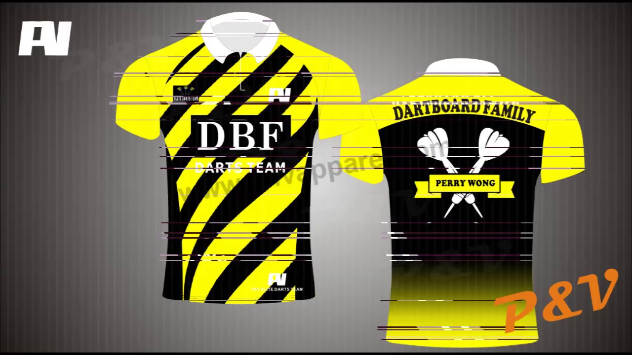 P&V custom made darts uniform - YouTube