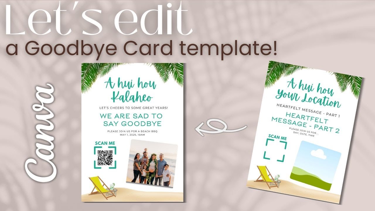 Let's design a farewell card in Canva! **Tutorial** - YouTube