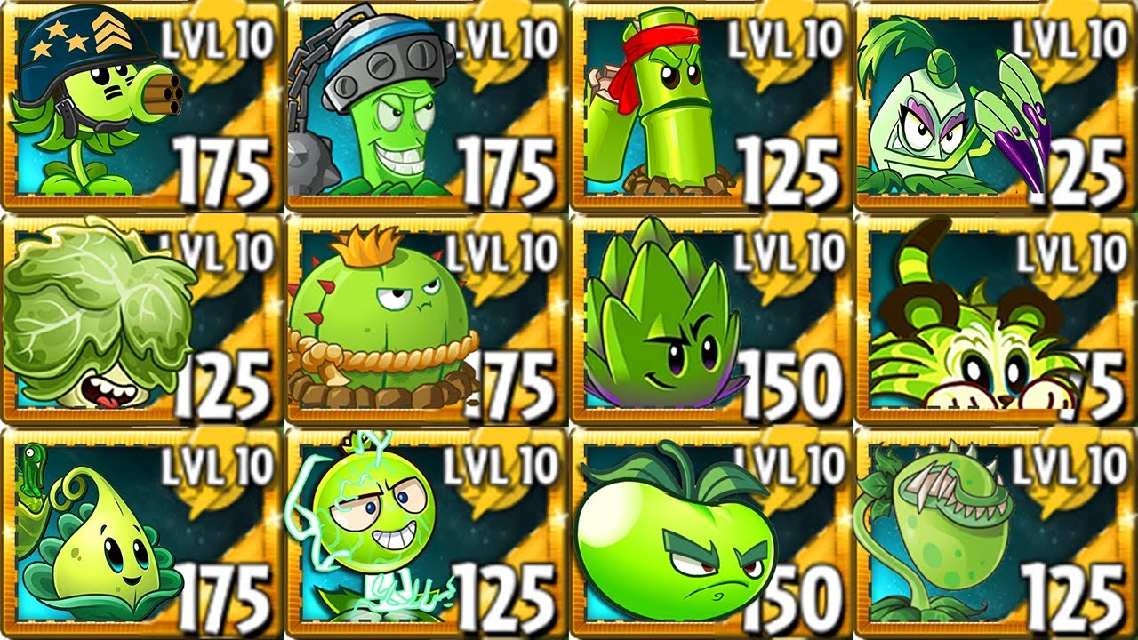 Plants vs Zombies 2 Final Boss - Every GREEN PREMIUM Plants Max Level ...