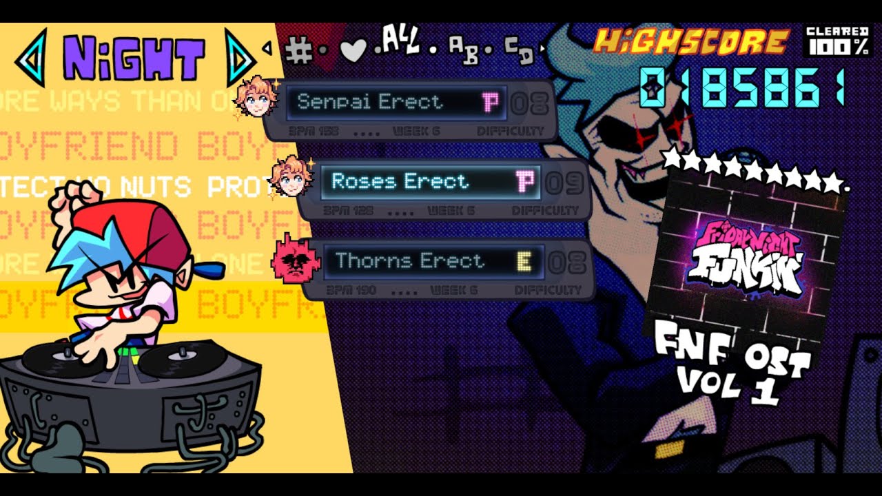 FNF - Roses - Night Difficulty - Perfect Score - YouTube