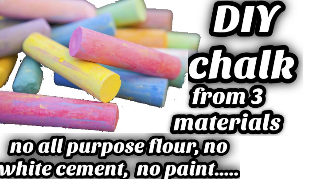 Diy chalk , chalk from 3materials , no white cement, no maida , no corn ...
