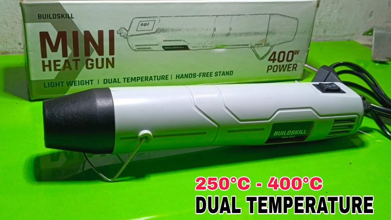 Buildskill mini heat gun, Dual Temperature 400w power, hot air gun ...