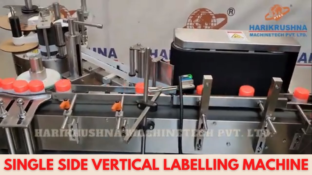 Single Side Sticker Labelling Machine - Semi-Automatic Machine - YouTube
