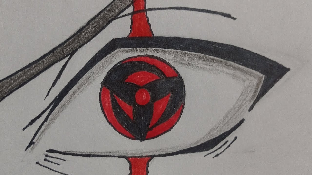 Drawing/How to draw Kakashi's/Obito's Mangekyou Sharingan eye 👁️ in easy way - YouTube