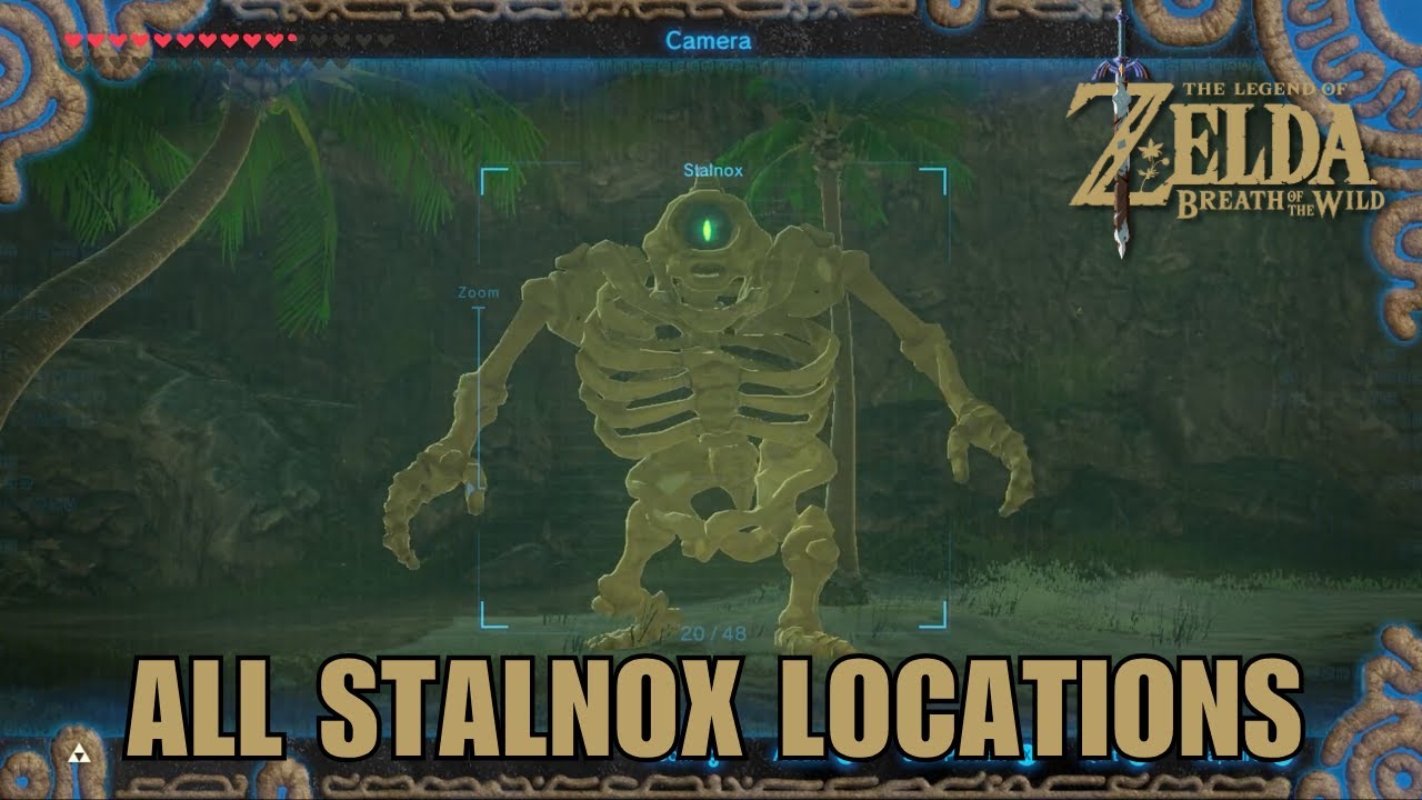 Zelda: Breath of the Wild – All 10 Stalnox Locations & Map Guide - YouTube
