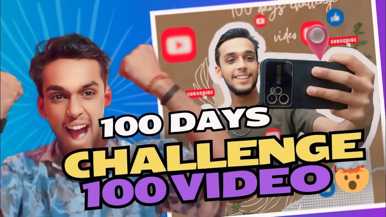 100 days challenge 100 video 🤯#75hard #100daychallenge #youtuber # ...