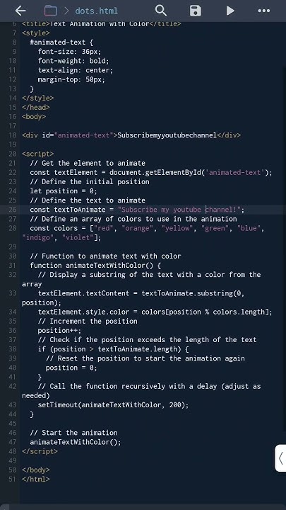 Text Animation Using Javascript Html Css Programming Javascript Webdevelopment Viral