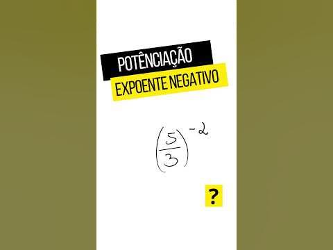 COMO CALCULAR POTÊNCIA COM EXPOENTE NEGATIVO? @professorbrambatti - YouTube