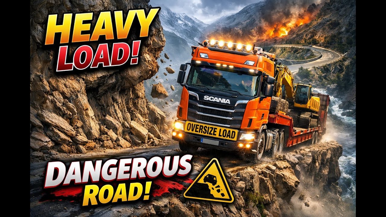 Scania Heavy Load on Dangerous Mountain Roads | Extreme Trucking LIVE# ...