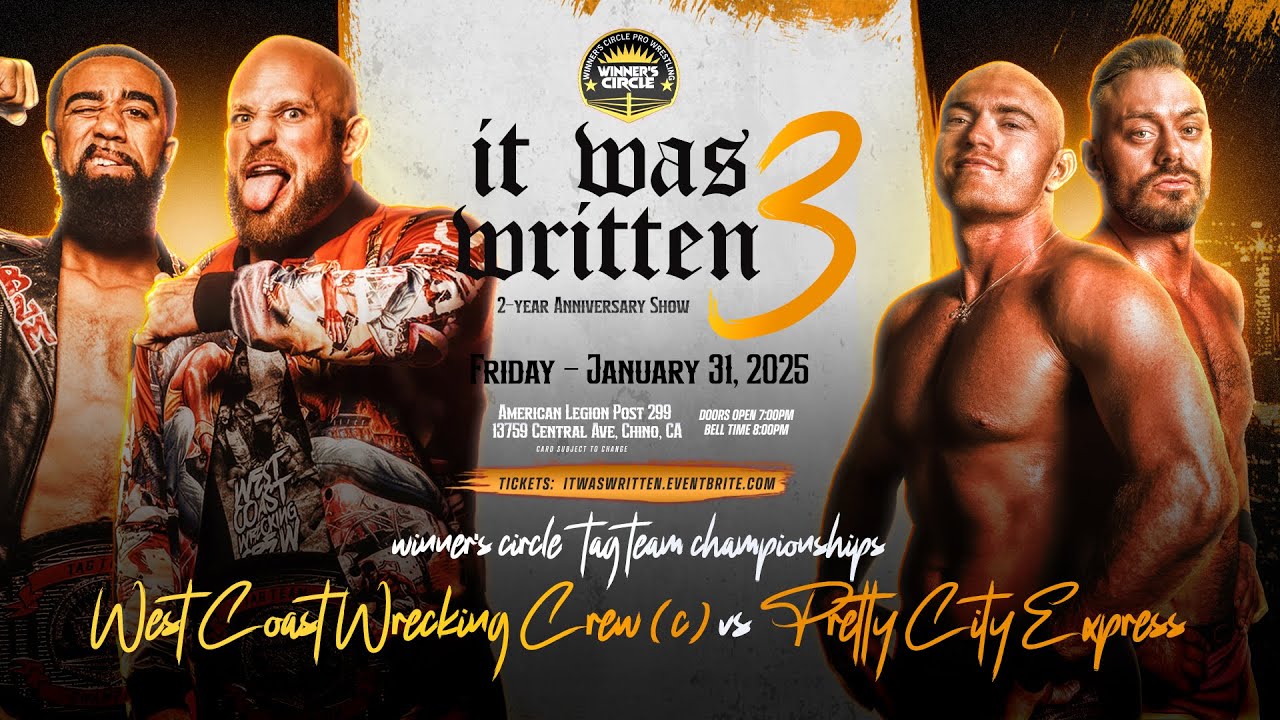 "It Was Written 3" | West Coast Wrecking Crew (c) vs Pretty City ...