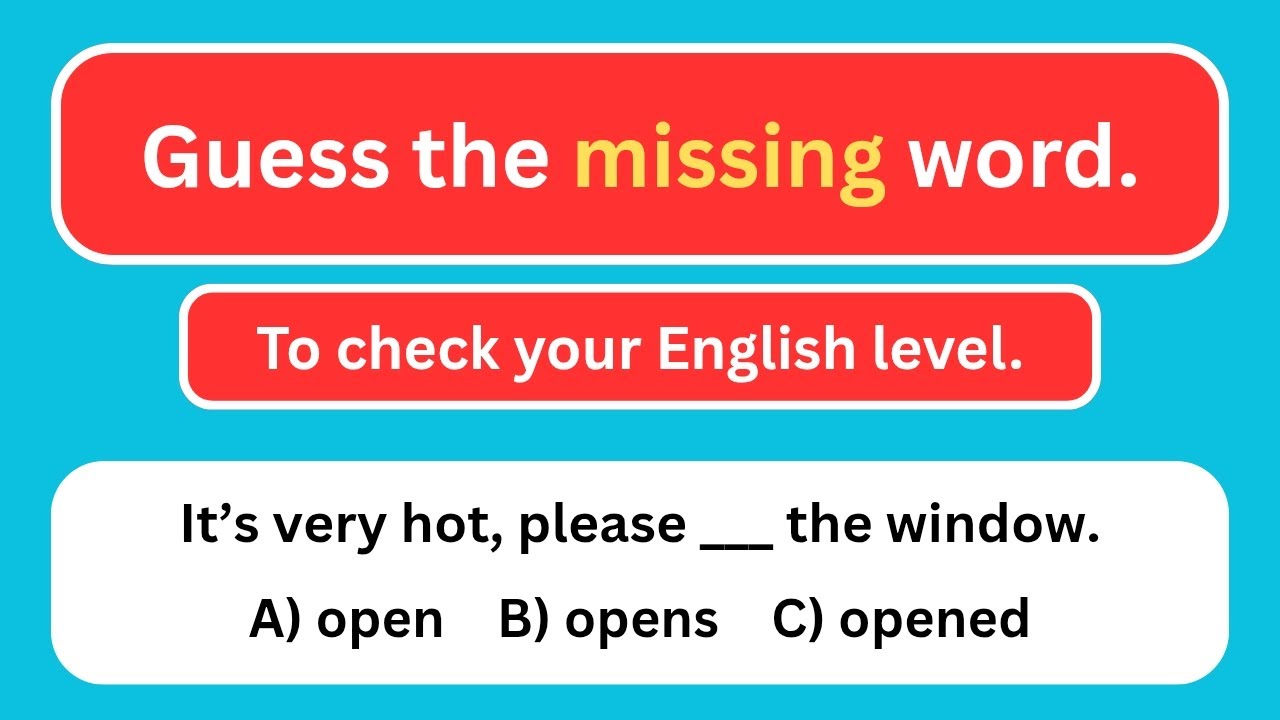 Can You Guess the Missing Word? | Fun English Quiz Game | Test Your ...
