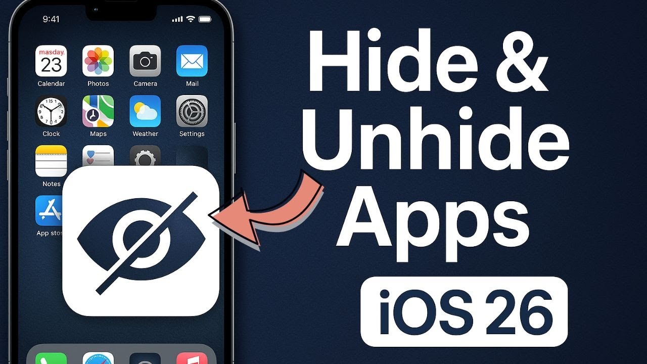 Quick & EASY Way to Hide & Unhide Apps on iPhone (iOS 26) - YouTube