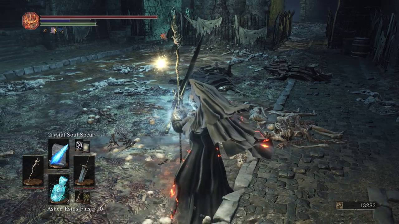 Dark Souls 3: The Power of a Crystal Soul Spear - YouTube