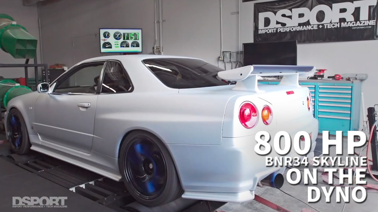 BNR34 Skyline on the DSPORT Dyno - YouTube