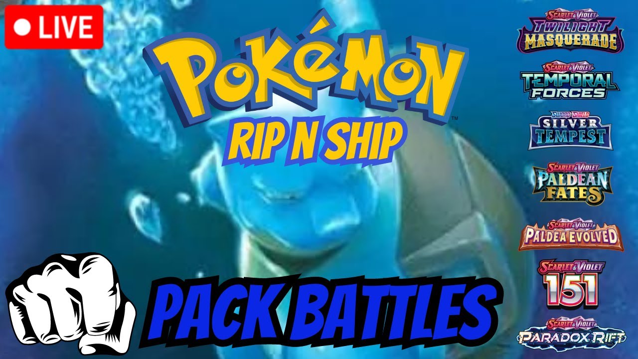 LIVE Pokemon RIP N SHIP! PACK BATTLES! - YouTube