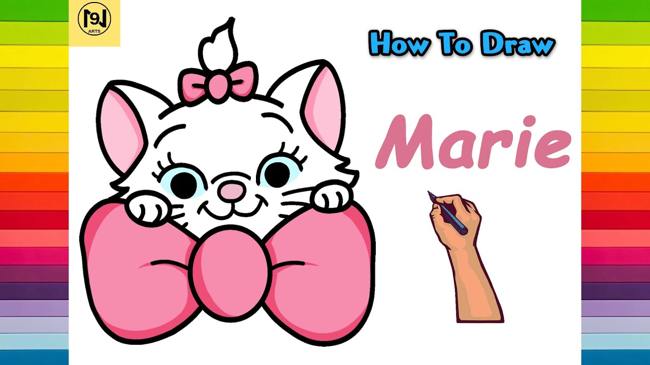 How to draw Marie from The Aristocats | No.9 ARTS - YouTube