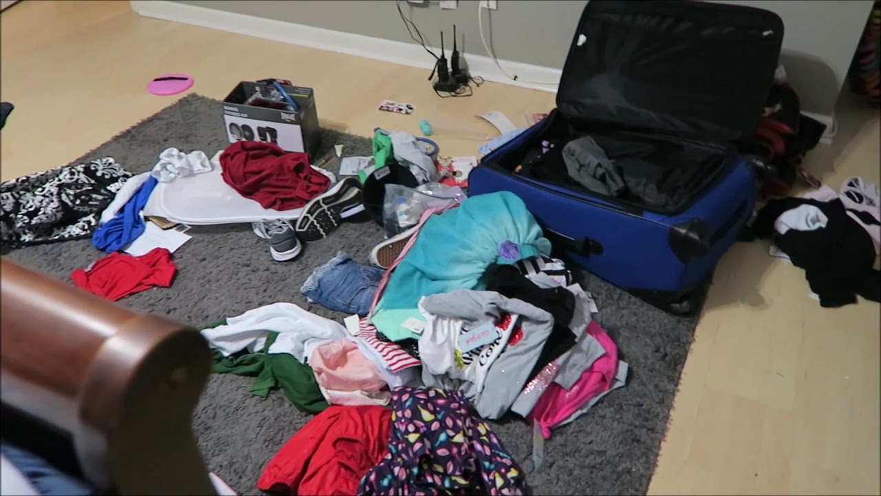 The giant mess of packing for Disney World - YouTube