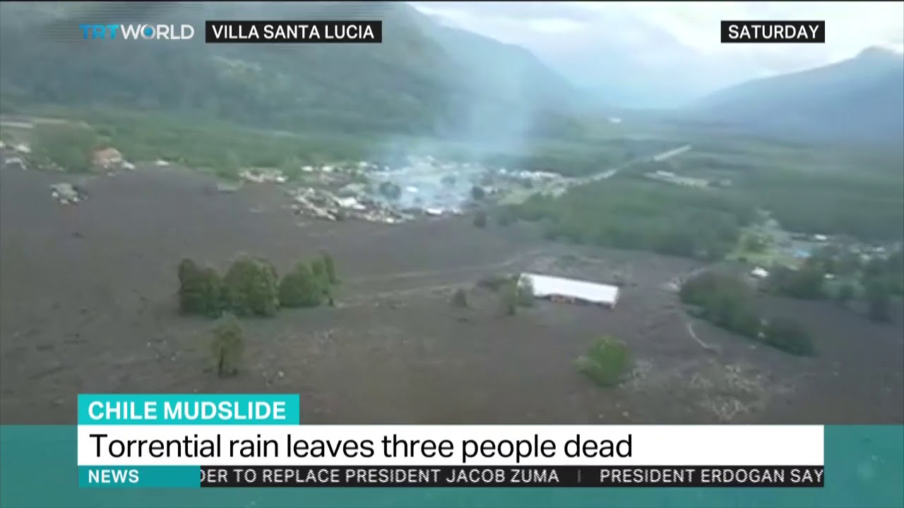 Landslide kills at least five in southern Chile - YouTube