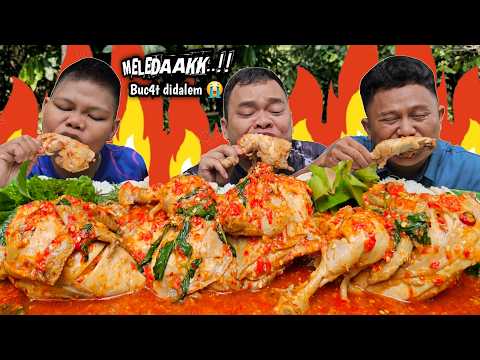 BUC4T DIDALEM 😭 MUKBANG AYAM SAMBAL LAVA KEMANGI + ANEKA LALAPAN MENTAH