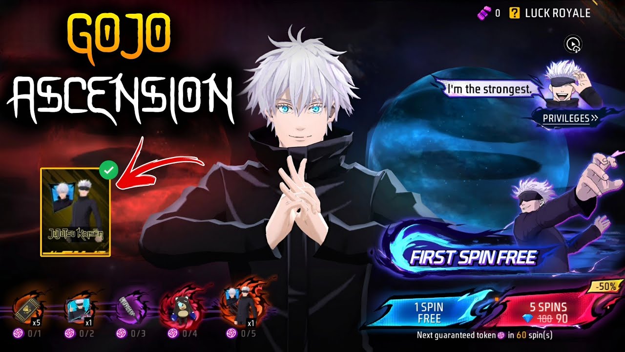 Free Fire Gojo Ascension Event | Got the Satoru Gojo Bundle! | Free ...