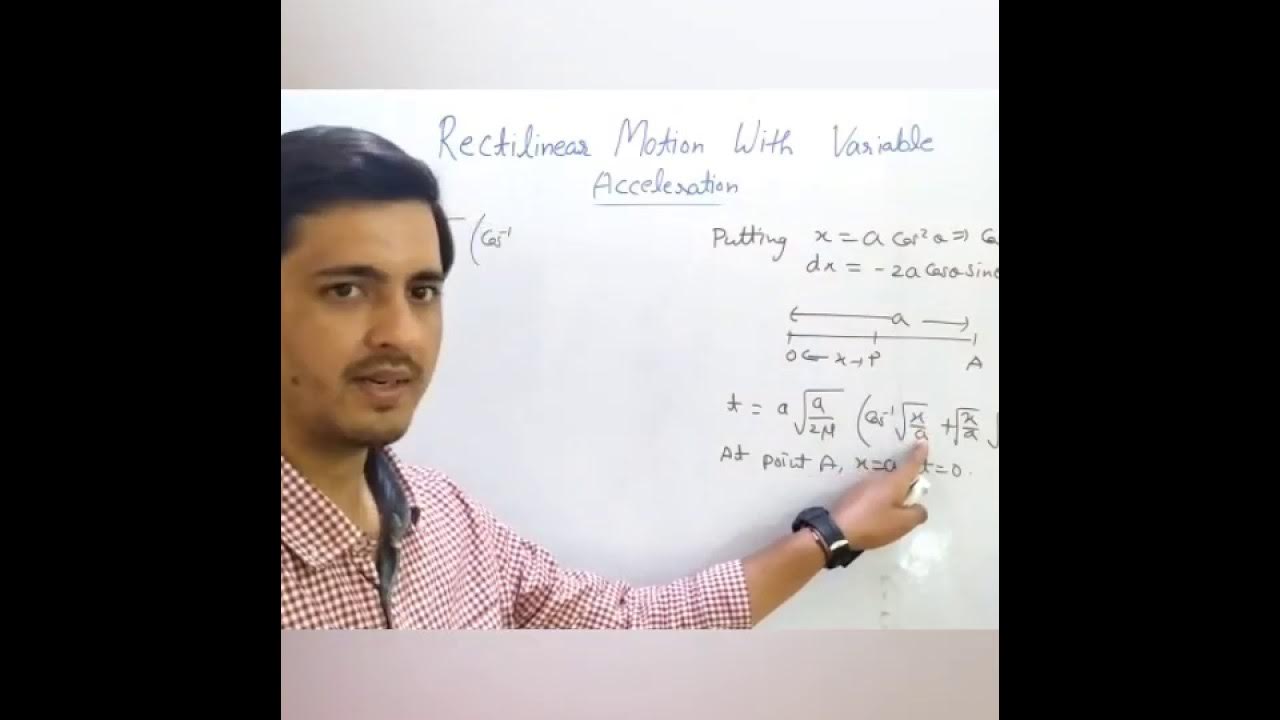 Rectilinear motion with variable acceleration (Lecture-2)/B.sc 3rd sem/ JAM - YouTube