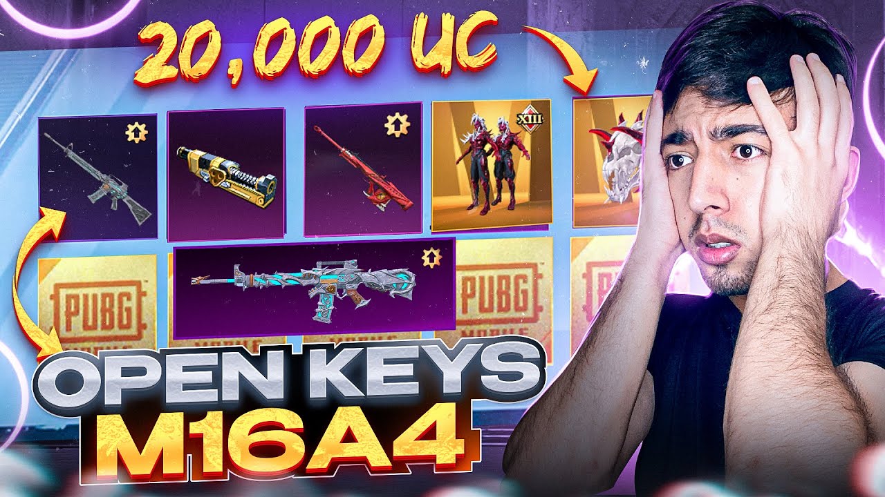 20,000 UC OPEN KEYS M16A4 OCHDIK 🥵 PUBG MOBILE!!! - YouTube