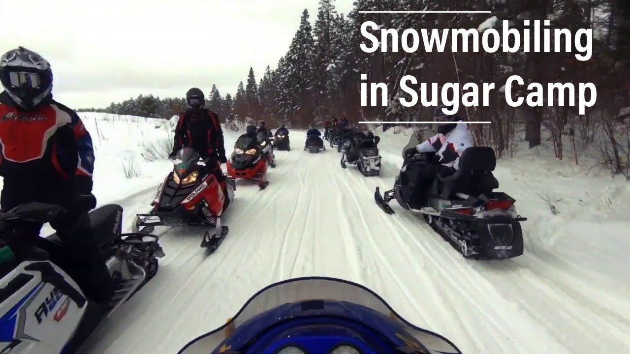 Snowmobiling in Sugar Camp, Wisconsin - YouTube