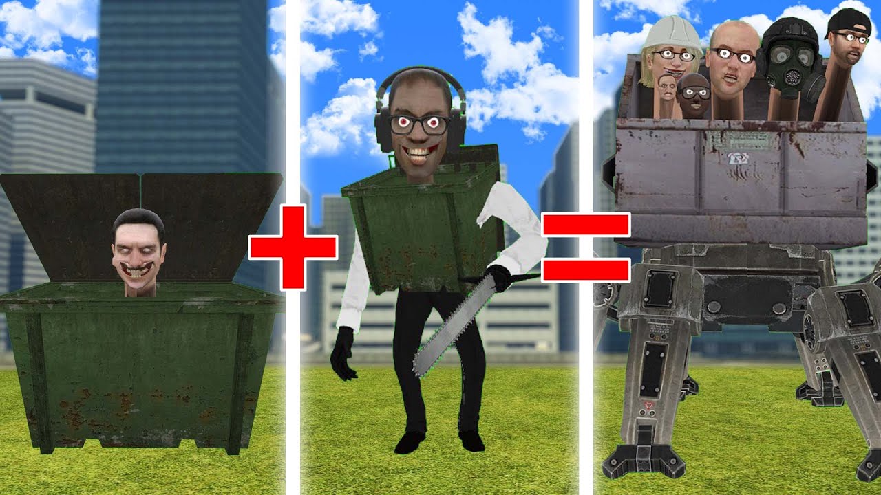 NEW MERGE TITAN VACUUM CLEANER MAN VS NEW MERGE SKIBIDI DUMPSTER ARMY ...