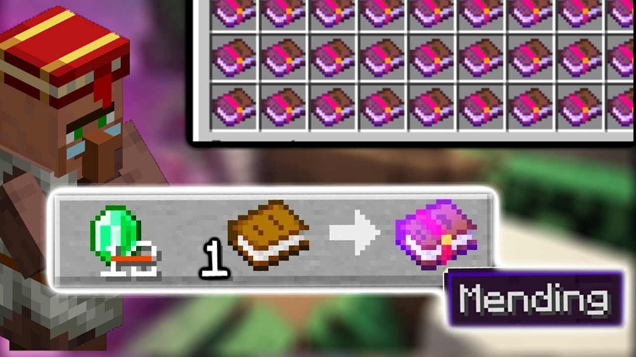 How To Get 1 Emerald Mending Trade - 1.21 Tutorial Minecraft - YouTube